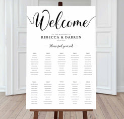 Editable Seating Chart Template Black & White - Digital Download – We ...
