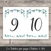 Table Numbers 1-30 | Eucalyptus Wedding Theme | Instant Download PDF ...