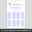 Silver Wedding Seating Chart Template from 6-18 tables – We Do Bou