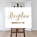 Gold Wedding Reception Arrow Sign - Instant Download PDF – We Do Bou