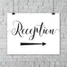 Wedding Reception Arrow Sign - Printable Directions Sign PDF Download ...