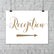 Gold Wedding Reception Arrow Sign - Instant Download PDF – We Do Bou