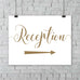 Gold Wedding Reception Arrow Sign - Instant Download PDF – We Do Bou