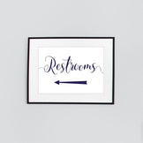 Navy Restrooms Arrow Sign Printable Toilet Directions Instant Download ...