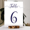 Navy Table Numbers - Printable Wedding Table Sign Instant Download PDF ...