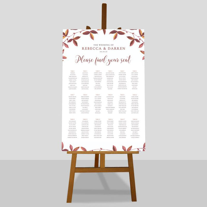 Rustic Wedding Seating Chart Template - Digital Download – We Do Bou