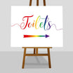 Printable Rainbow Toilets Arrow Sign - LGBT Wedding Instant Download ...