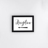 Wedding Reception Arrow Sign - Printable Directions Sign PDF Download ...