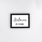 Printable Restrooms Arrow Sign - Restrooms Directions Instant Download ...