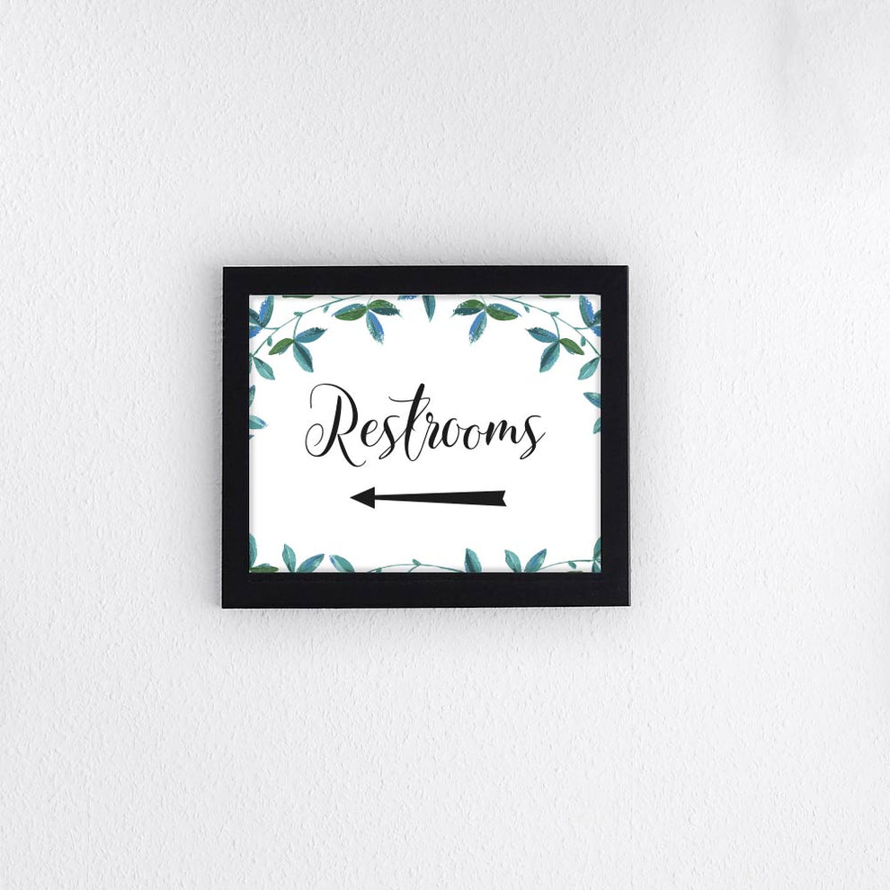Eucalyptus Restrooms Left & Right Arrow Signs - Instant Download PDF ...