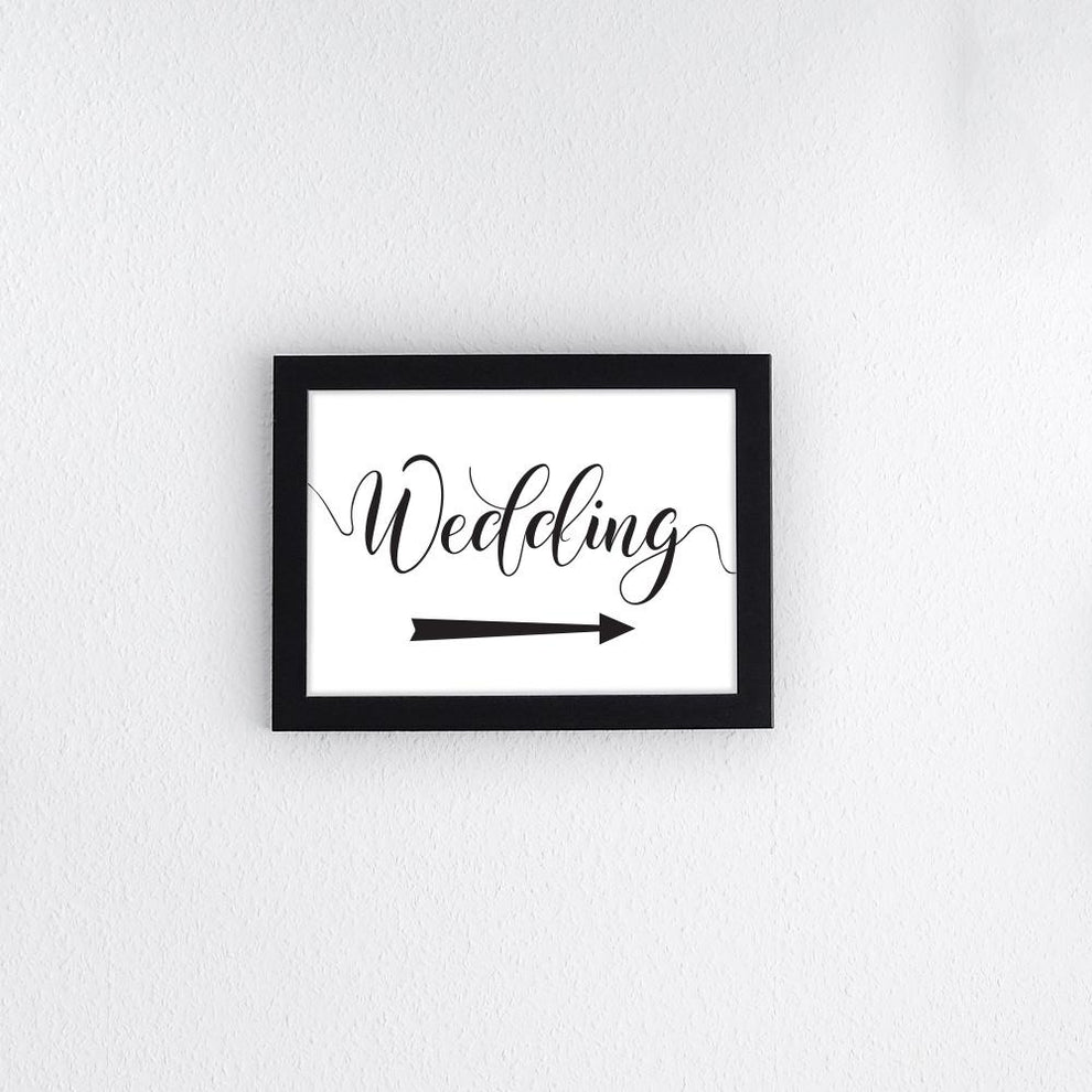 Printable Wedding Arrow Sign - Wedding Directions Instant Download – We ...