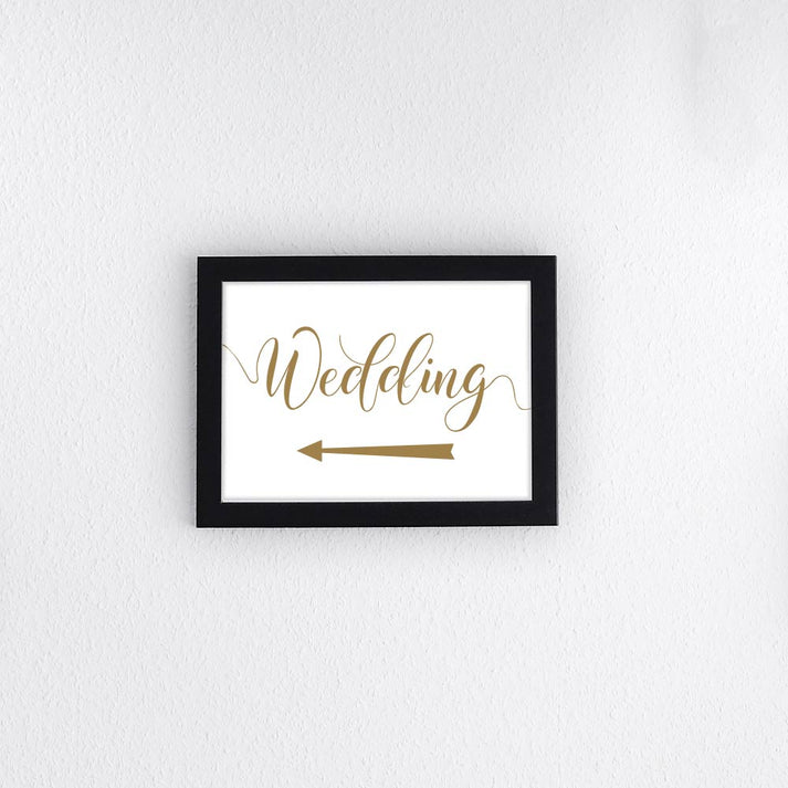 Printable Gold Wedding Arrow Sign - Instant Download Directions Sign ...