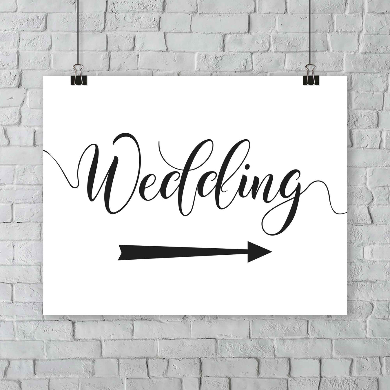 Printable Wedding Arrow Sign - Wedding Directions Instant Download – We ...