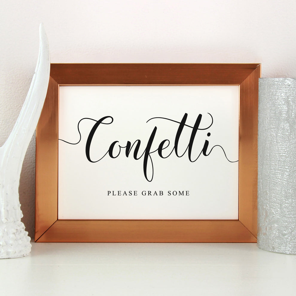 Printable Confetti Sign - Digital Download Wedding Signage – We Do Bou