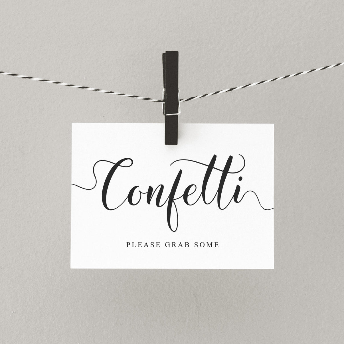 Printable Confetti Sign - Digital Download Wedding Signage – We Do Bou